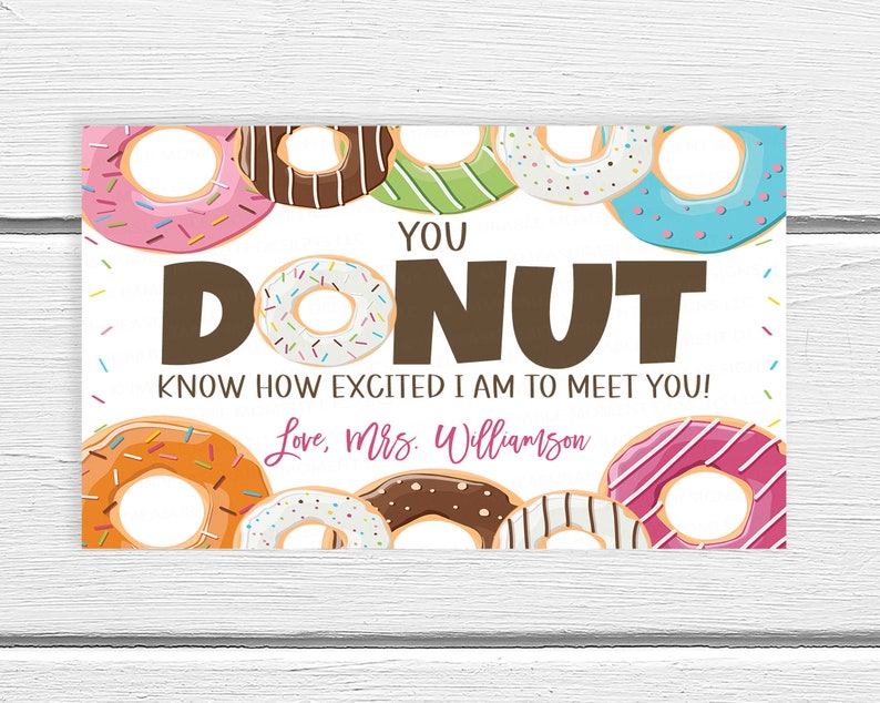 Donut Postcard to Students, You Donut Know, From Teacher, Back to ...