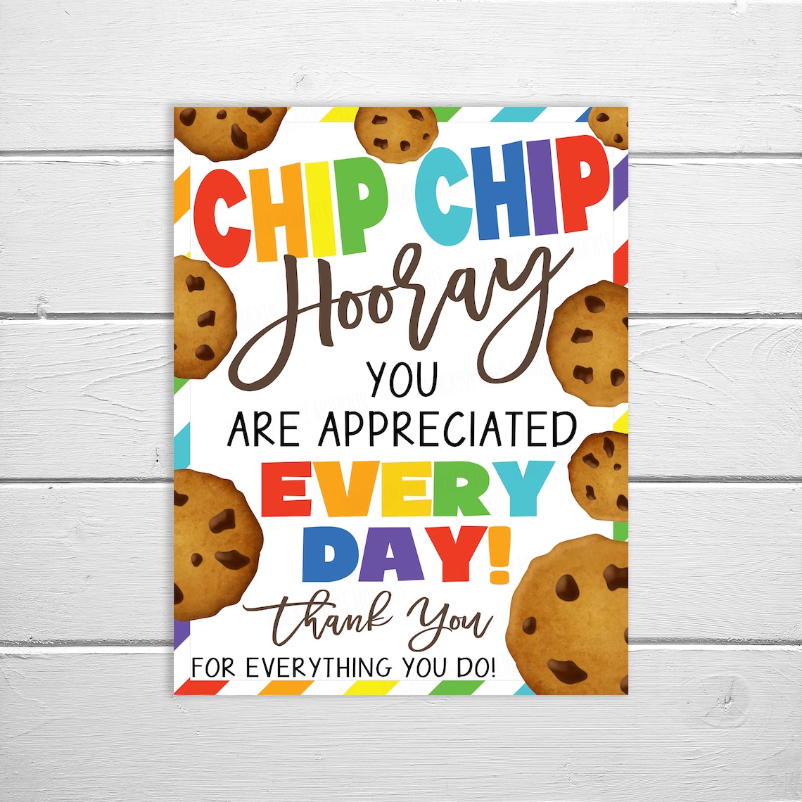 Cookie Sign, Appreciation Printable, Chip Chip Hooray, Breakfast Brunch ...