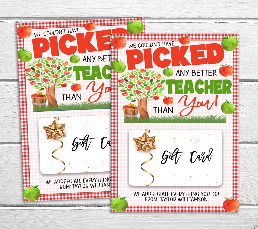 Teacher Appreciation Gift Tag We Couldn't Have Picked A - Etsy