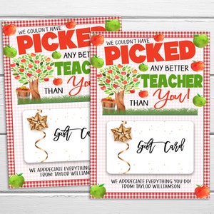 Teacher Appreciation Gift Tag, We Couldn't Have Picked A Better Teacher ...