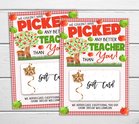 Teacher Appreciation Gift Tag, We Couldn't Have Picked A Better Teacher ...
