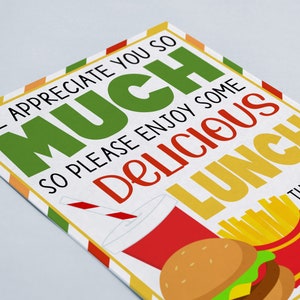 Lunch Thank You Sign, We Appreciate You so Much Enjoy Lunch, Staff ...