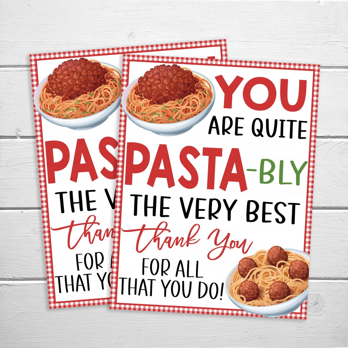 Pasta Sign Appreciation Printable You Are Pasta-bly the Very | Etsy