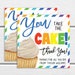 Cupcake Gift Tag, You Take the Cake, School Teacher Staff Employee ...