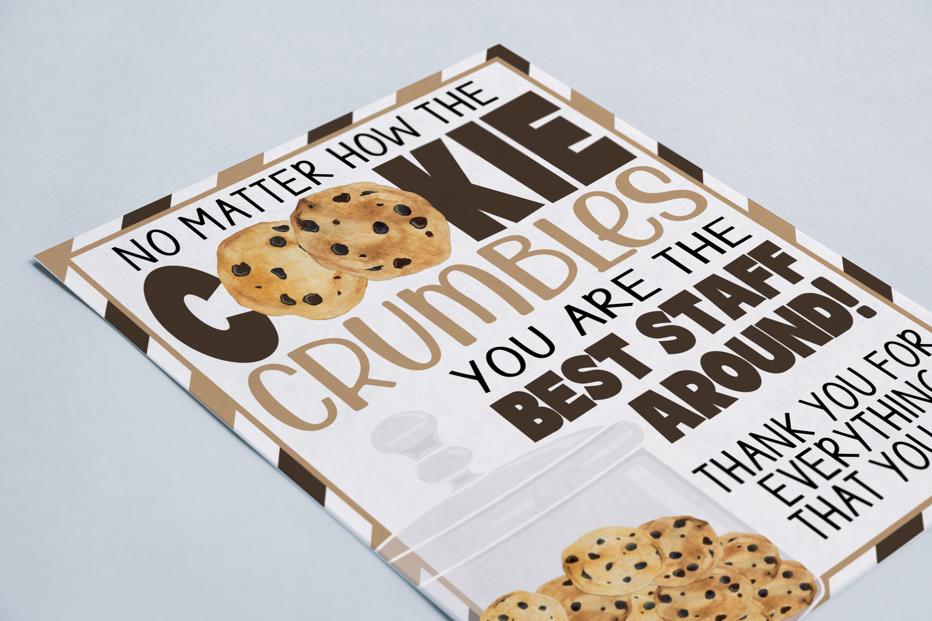 Cookie Thank You Sign No Matter How the Cookie Crumbles, Appreciation ...