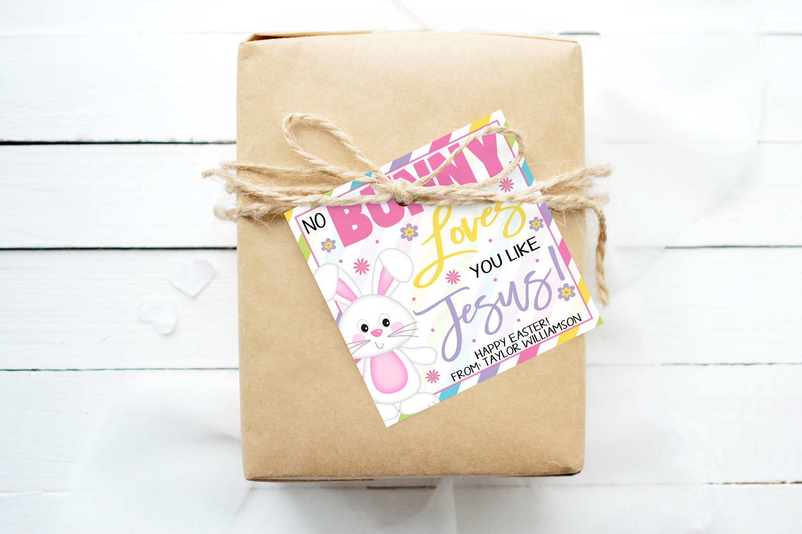Easter Gift Tag No Bunny Loves You Like Jesus Easter Bunny - Etsy