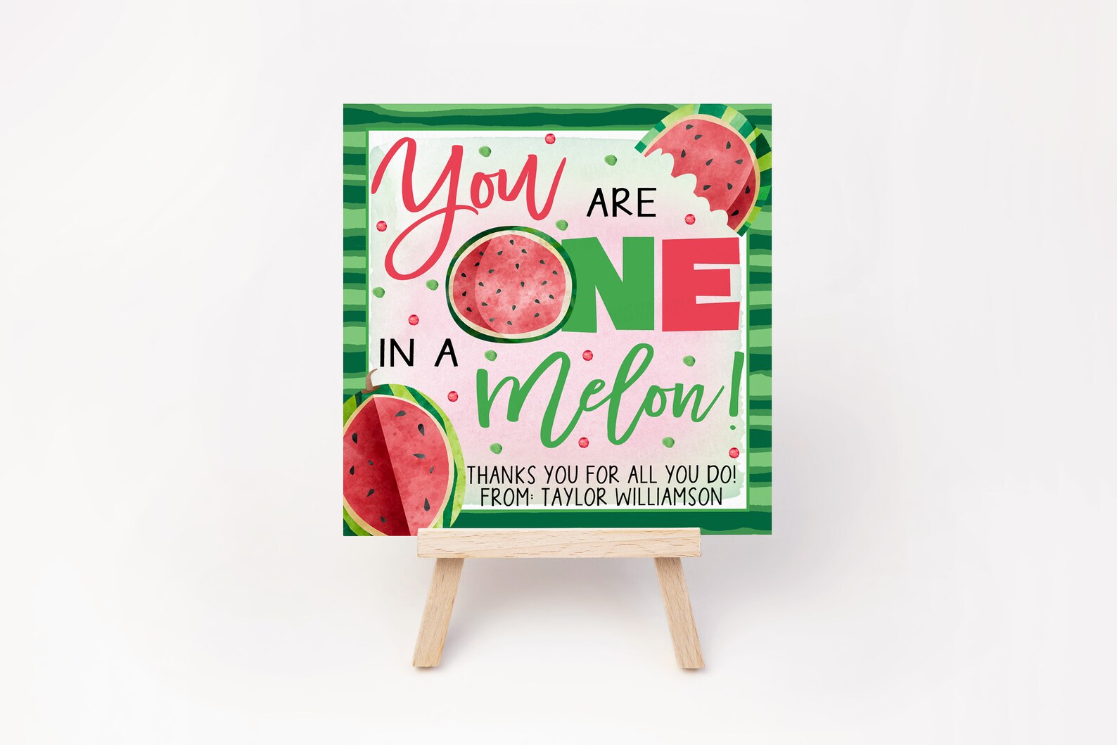 Watermelon Gift Tags You Are One in A Melon Appreciation - Etsy