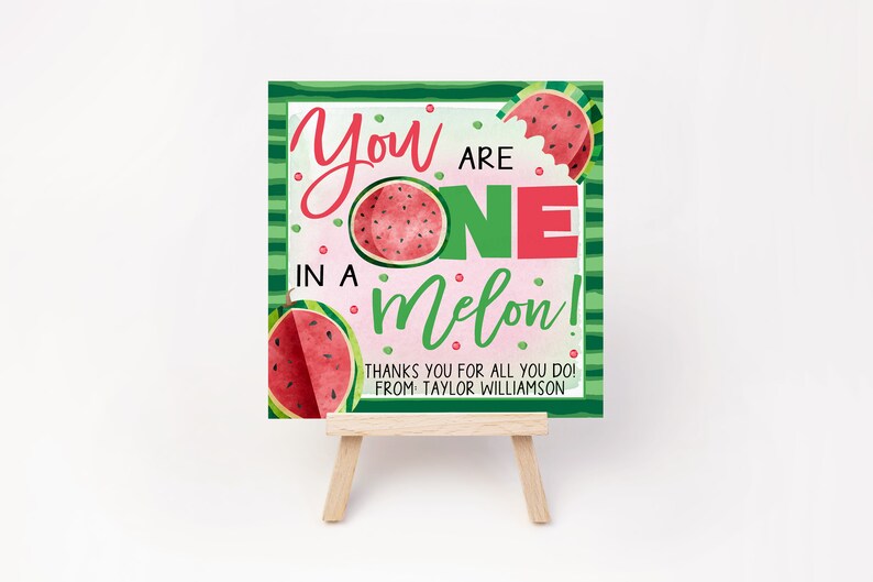 Watermelon Gift Tags You Are One in A Melon Appreciation - Etsy