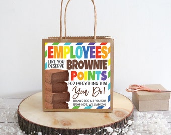 Employee Appreciation Gift Tags, Employees Deserve Brownie Points ...