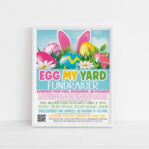 Easter Egg My Yard Fundraiser Flyer, Editable Egg My Yard Activity ...