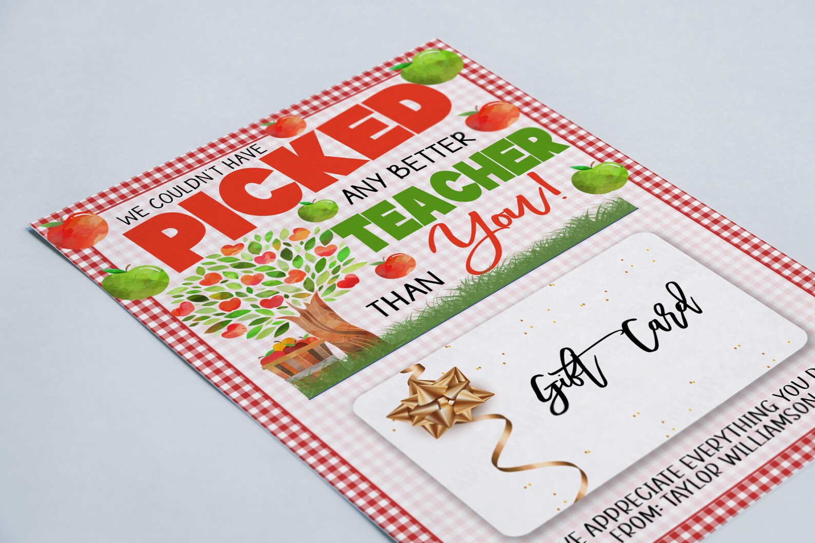 Teacher Appreciation Gift Tag, We Couldn't Have Picked A Better Teacher ...