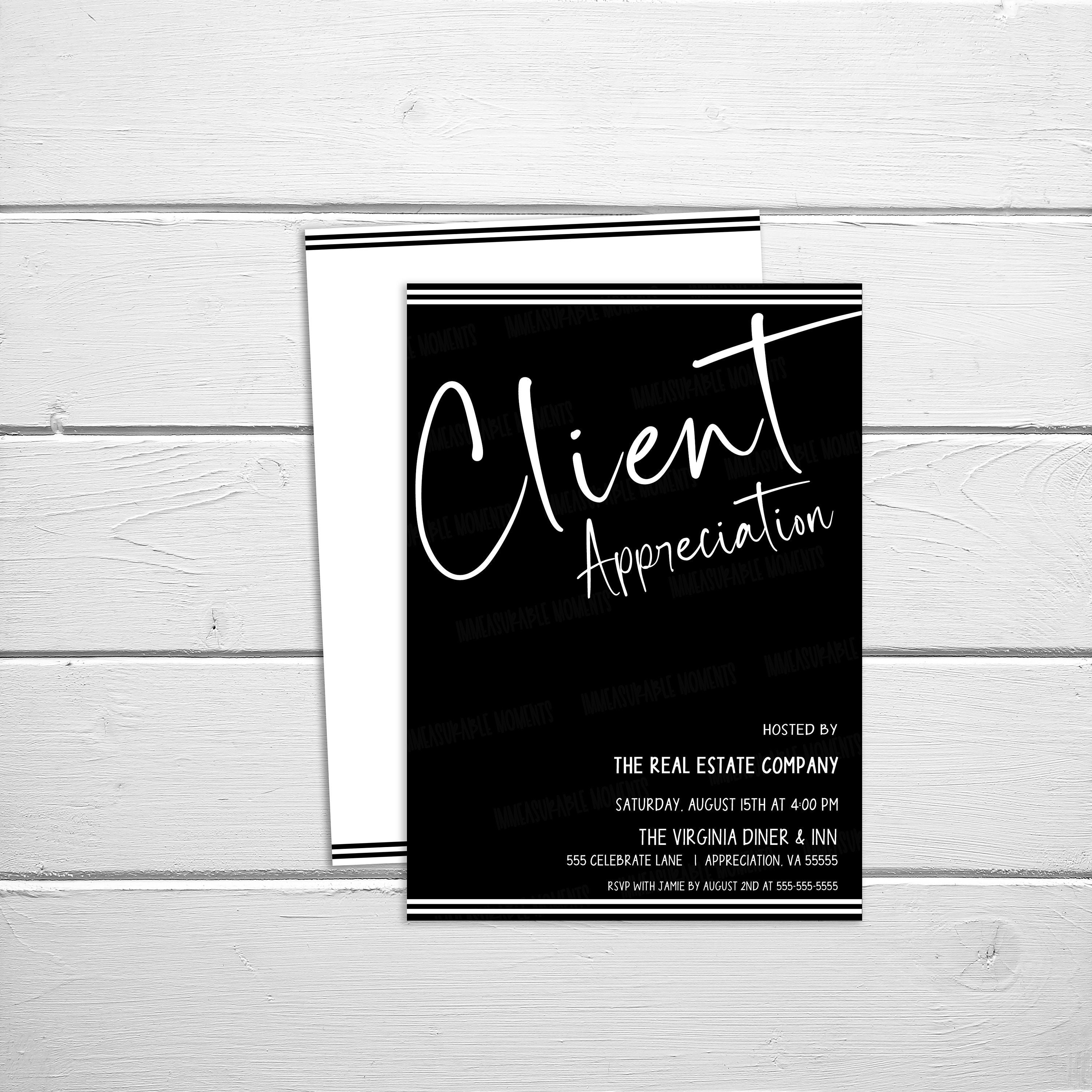 Client Appreciation Invitation - Etsy New Zealand