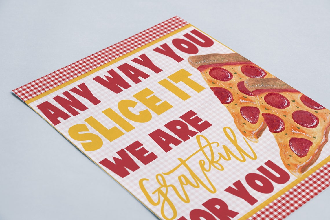 Pizza Appreciation Sign Staff Employee Teacher Nurse - Etsy