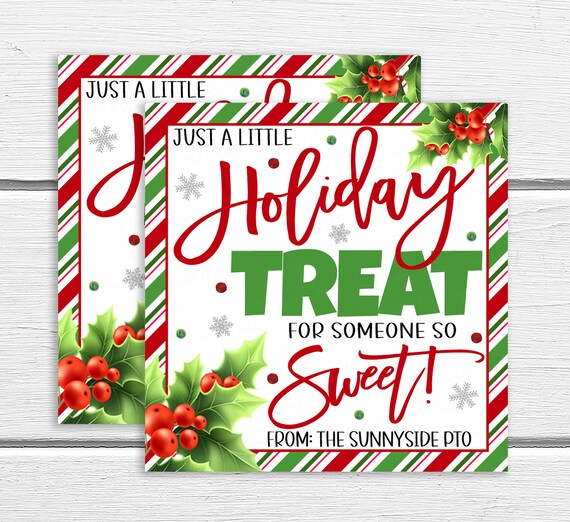 Holiday Treat Gift Tags, Christmas Treat For Someone Sweet, Chocolate ...