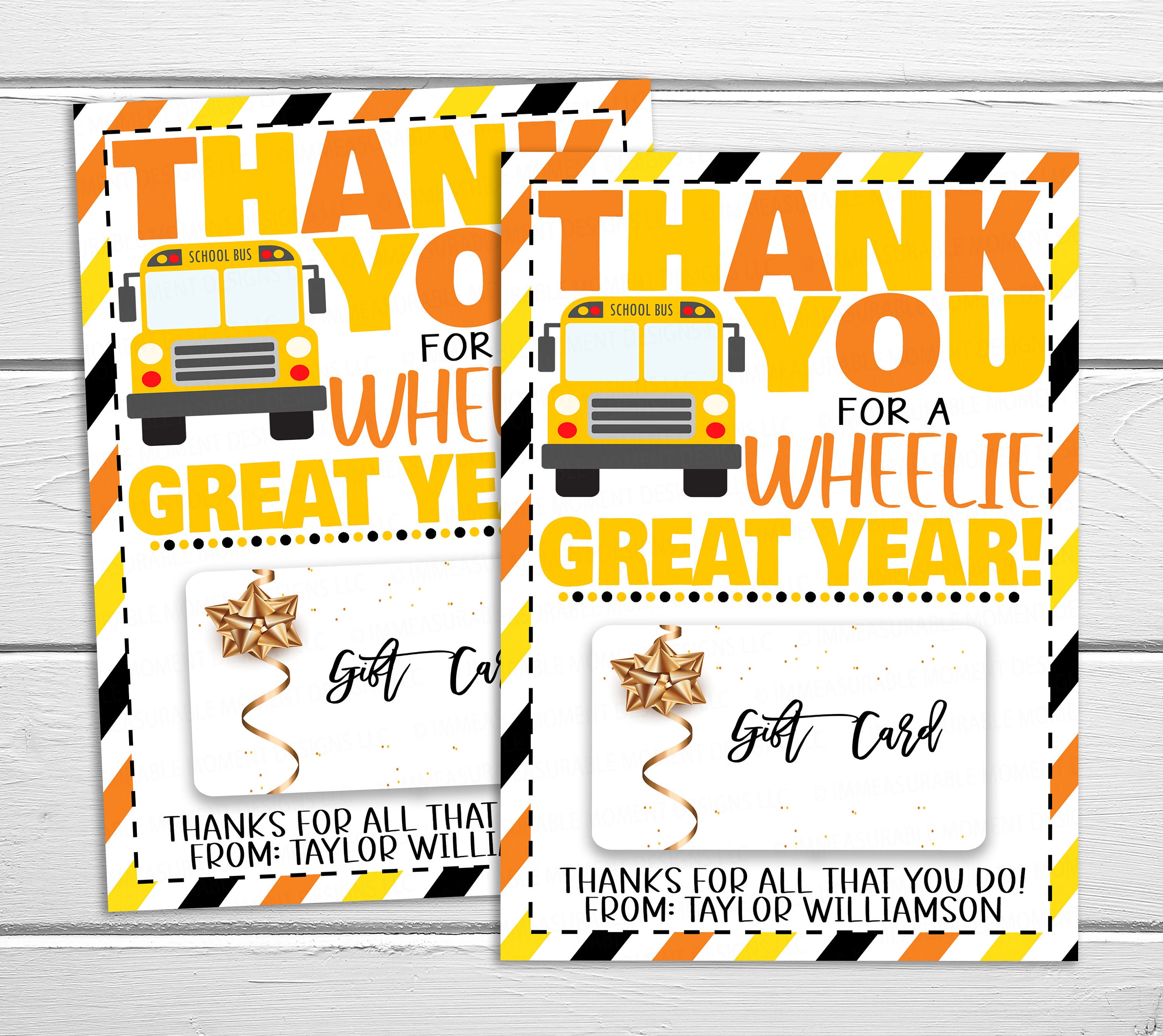 Bus Driver Appreciation Gift Card Holder Thank You for A - Etsy