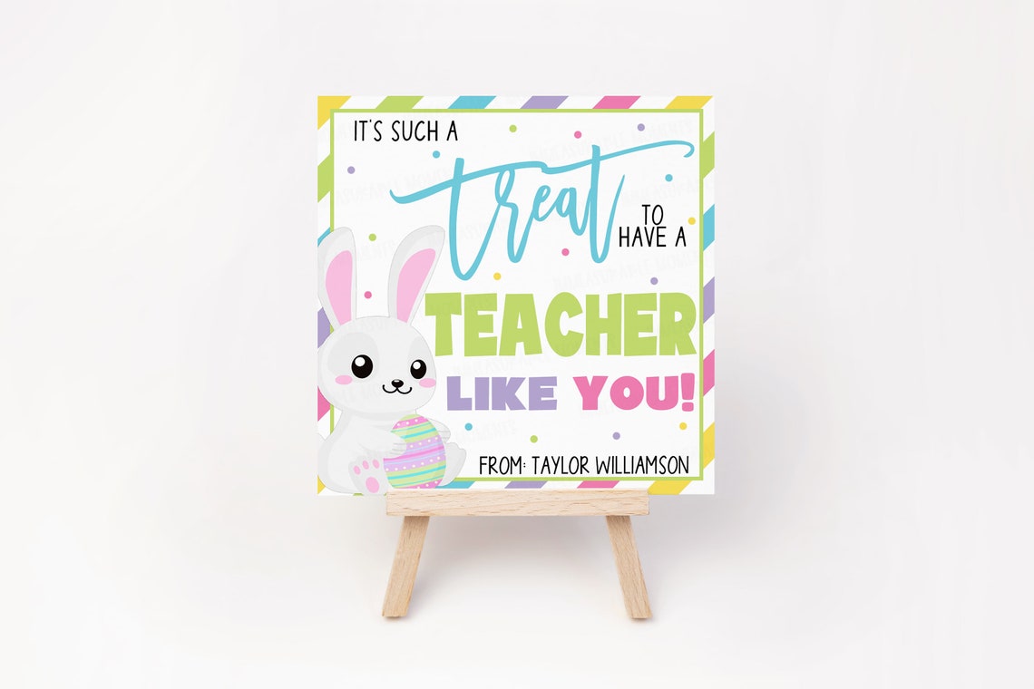 Easter Teacher Gift Tag Thank You Label It's Such A - Etsy