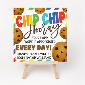 Cookie Thank You Gift Tags, Chip Chip Hooray, Appreciation Week, Hard ...