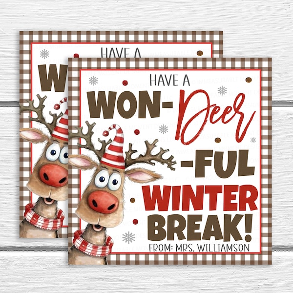 Reindeer Gift Tag - 60+ Gift Ideas for 2024