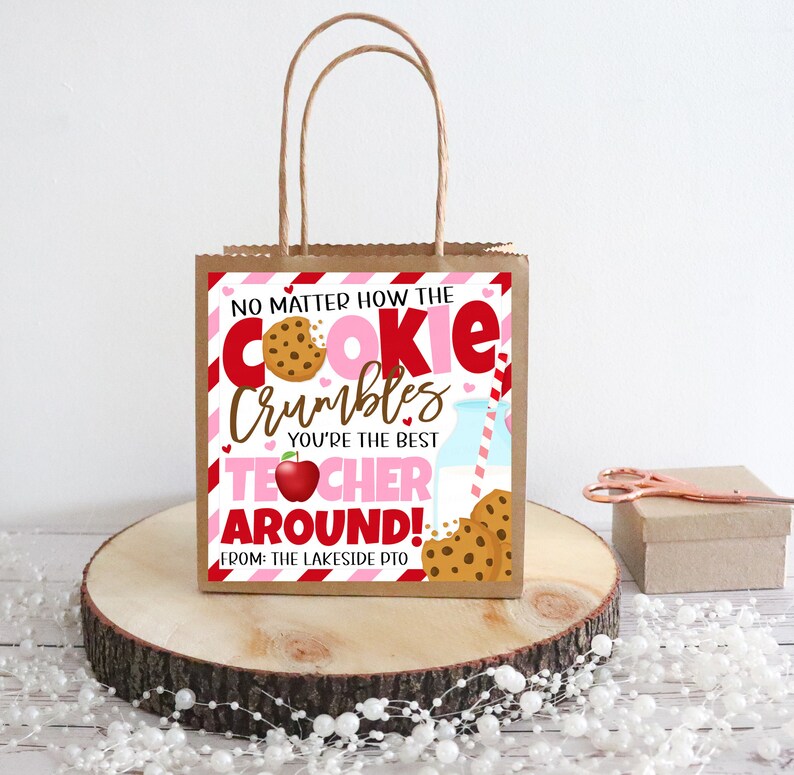 Valentine's Day Cookie Teacher Appreciation Gift Tags, Cookie Crumbles ...
