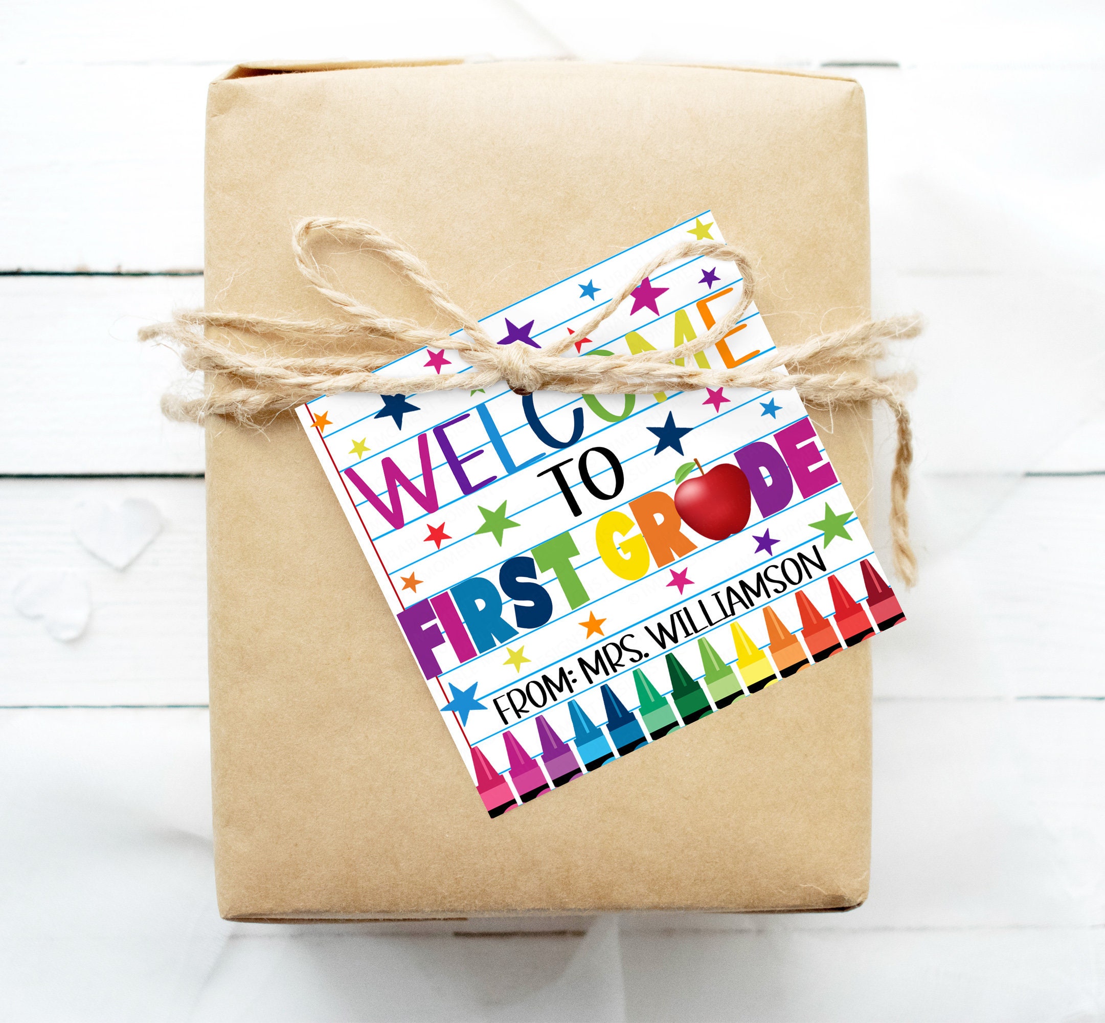 Welcome to First Grade Gift Tag New School Year 1st Grade - Etsy