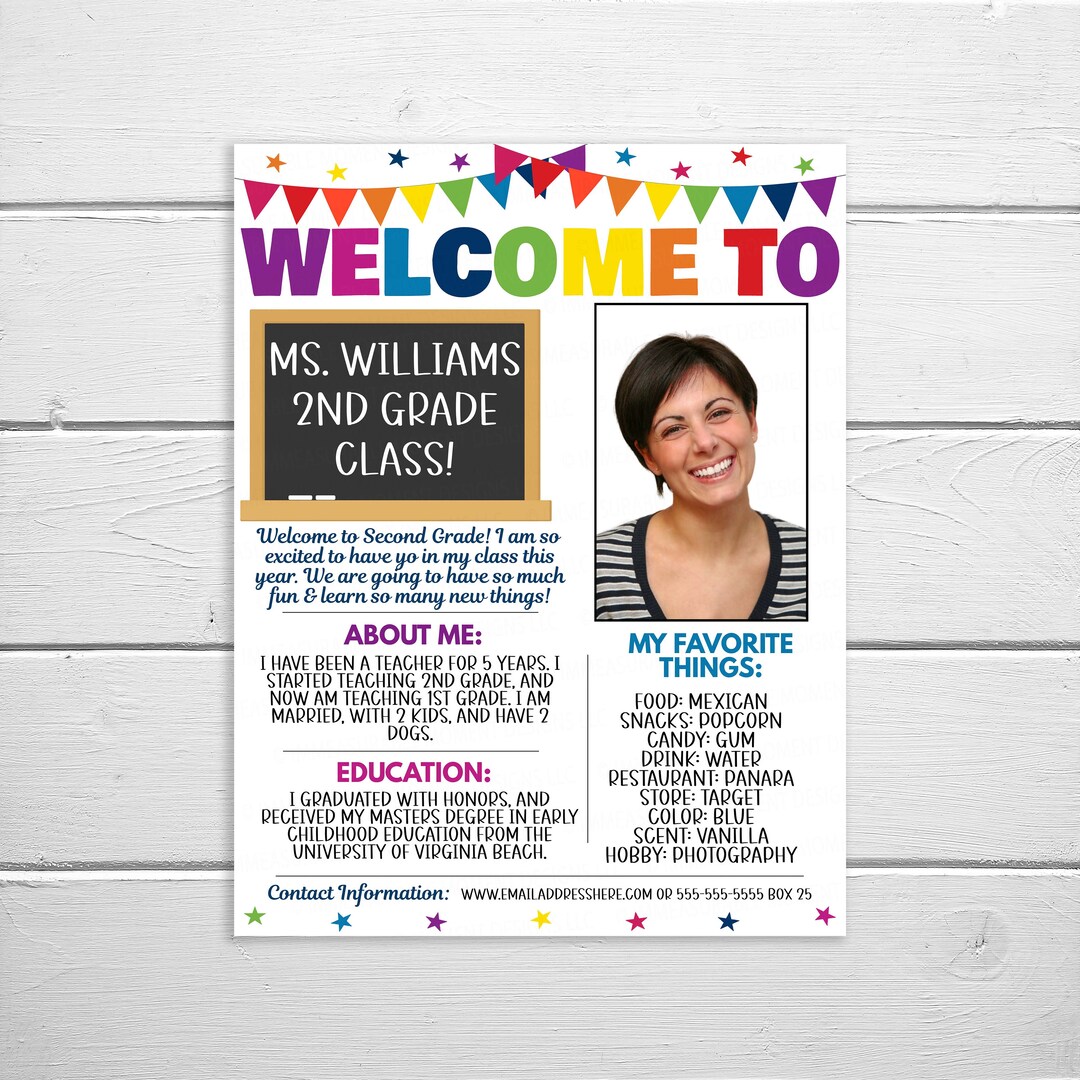 Meet the Teacher, Editable Teacher Event Newsletter, Informational ...