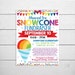 Editable Snowcone Flyer Invitation, Snow Cone PTO PTA School Church ...
