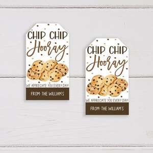 Cookie Thank You Gift Tags, Editable Thank You Appreciation Cookie Tag ...