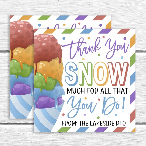 Employee Appreciation Snow Cone - Etsy