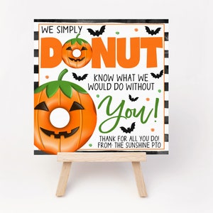 Halloween Donut Appreciation Gift Tag, Donut Know What We Would Do ...