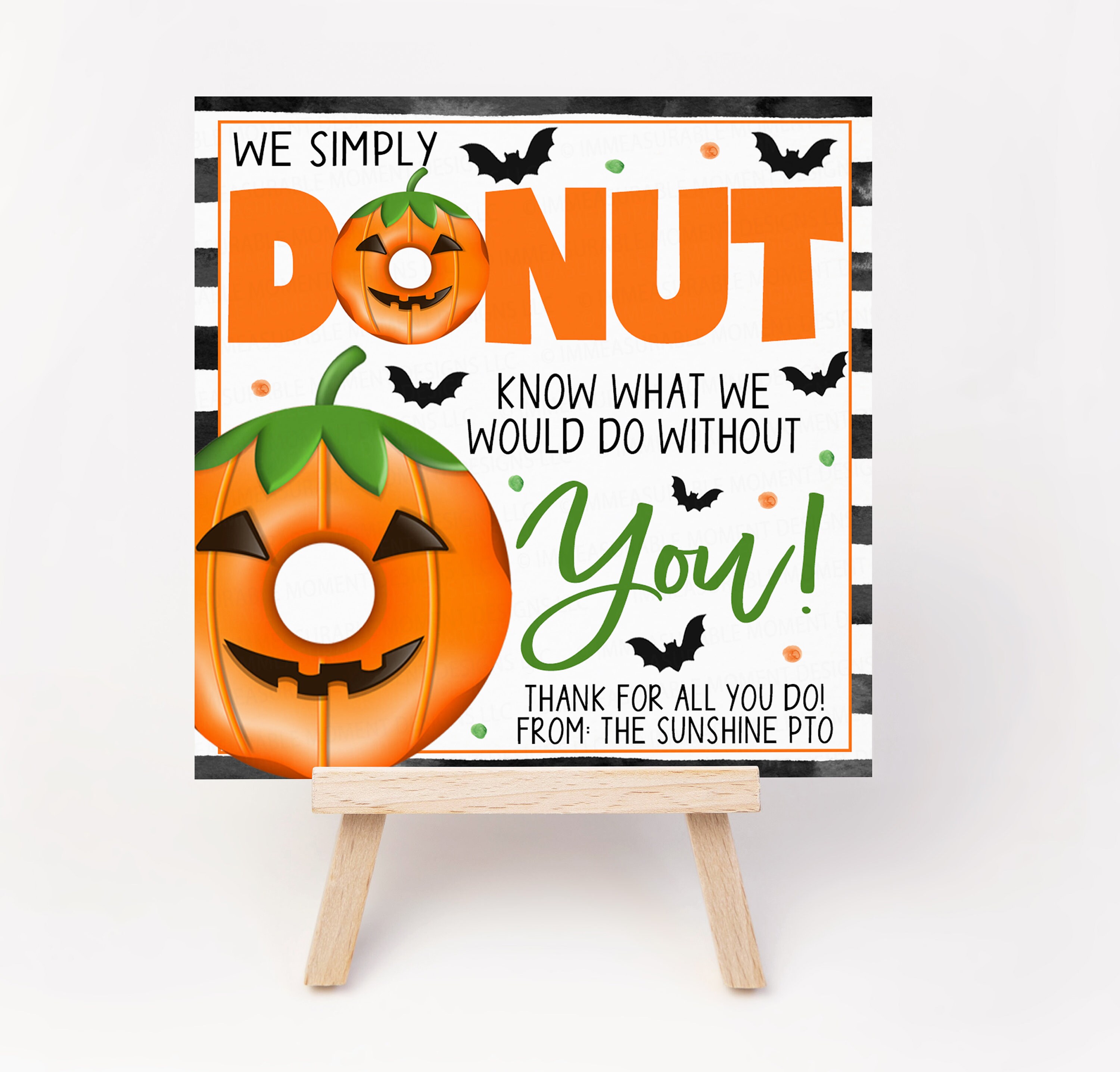 Halloween Donut Appreciation Gift Tag Donut Know What We - Etsy