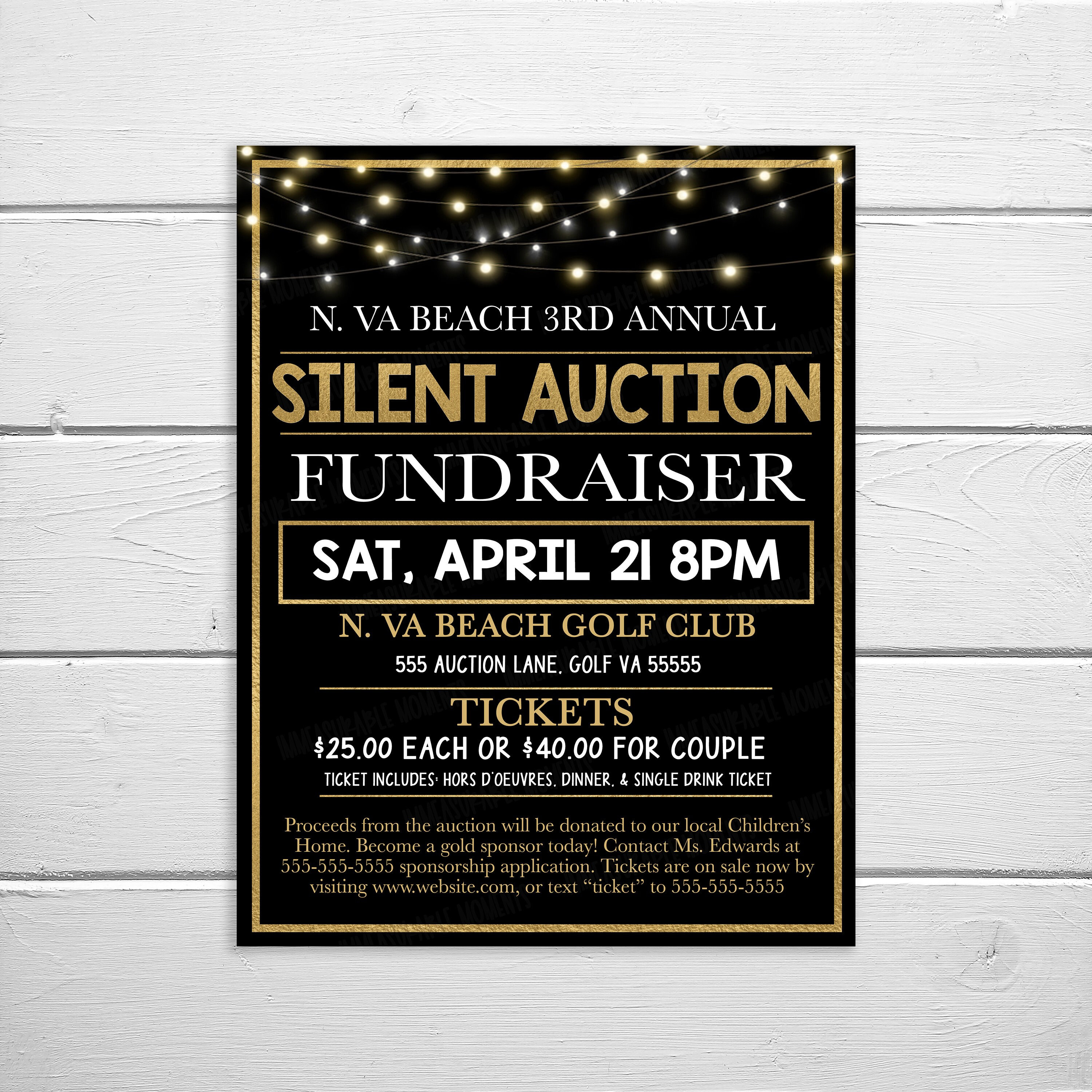 School Silent Auction Flyer