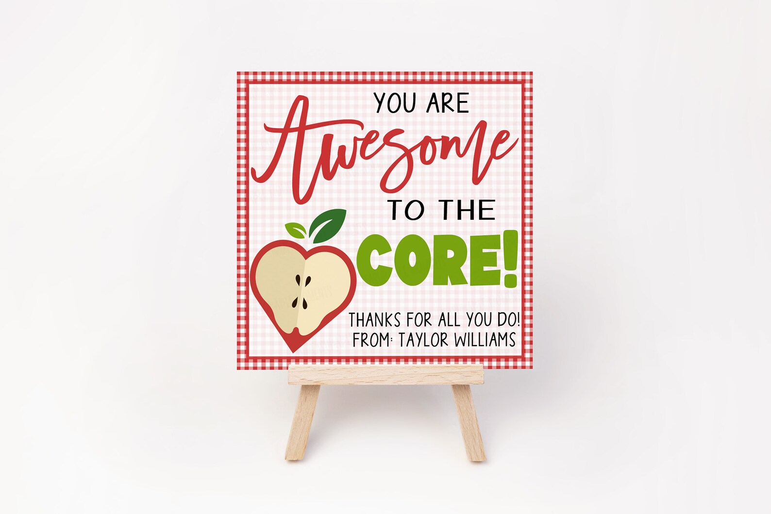 Teacher Apple Gift Tags You Are Awesome to the Core Teacher - Etsy