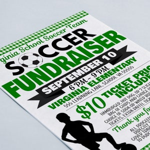 Soccer Fundraiser Flyer, Editable Printable PTA PTO Flyer, School ...