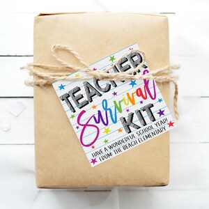 Teacher and Staff Survival Kit Gift Tag, Printable Back to School Gift ...