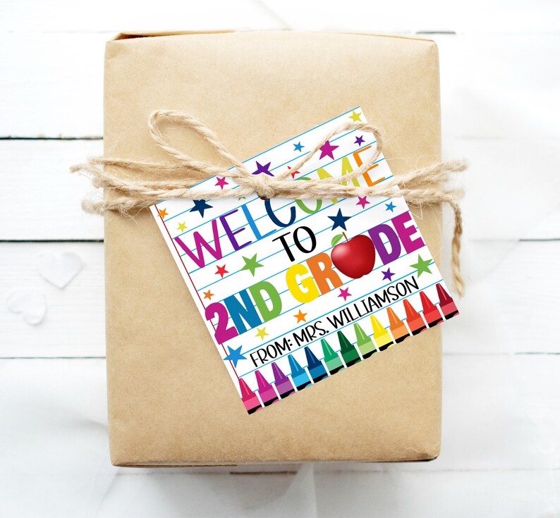 Welcome to Second Grade Gift Tag New School Year 2nd Grade - Etsy