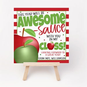 Back to School Applesauce Gift Tags, Squeeze Pouch Label, You're ...