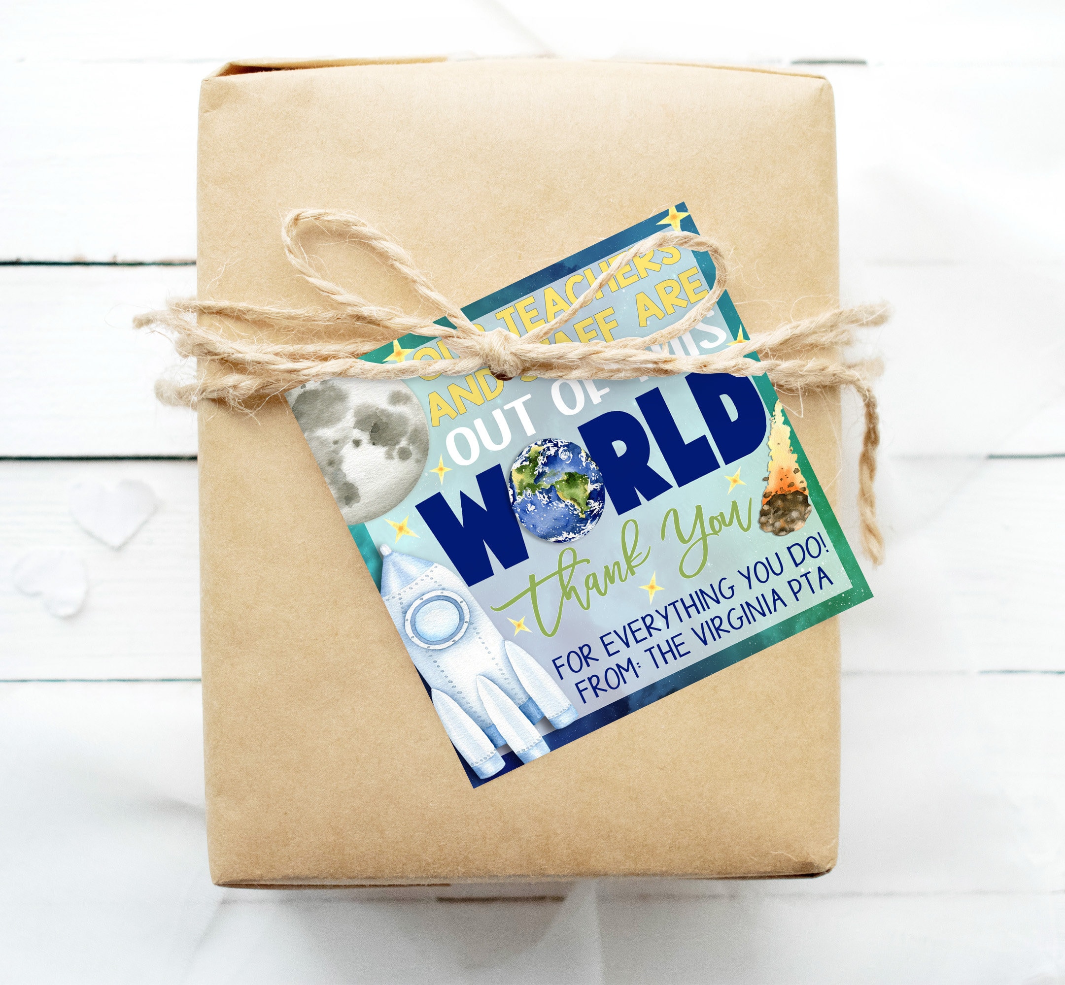 Space Teacher Appreciation Week Gift Tags, Out of This World Outer ...