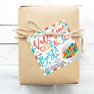 Valentine Cereal Gift Tags, Editable Cereal Tag, Valentine You're ...