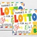Lottery Gift Tag, Scratch off Ticket, Thanks A Lotto for All You Do ...