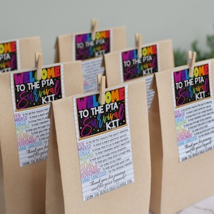 PTA Survival Kit Gift Tag, Welcome to PTA Gift for New Members ...