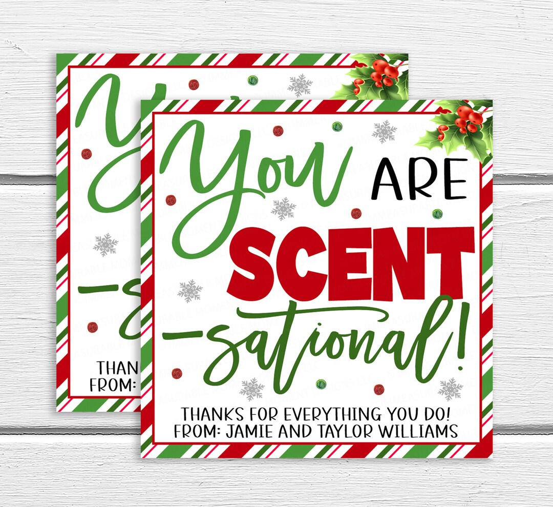 Christmas Appreciation Gift Tags You Are Scent-sational - Etsy