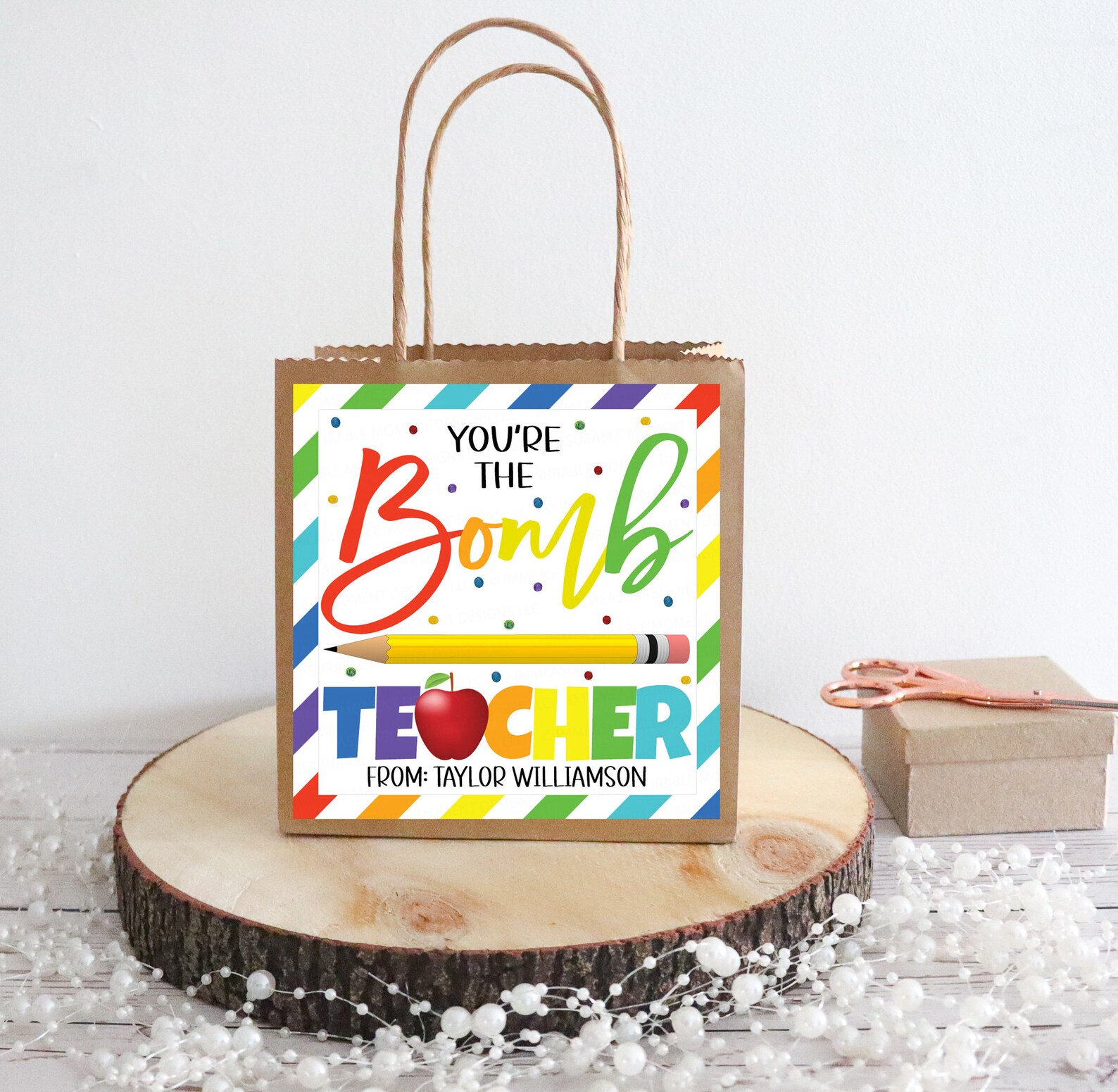 Teacher Appreciation Gift Tags You're the Bomb Hot - Etsy