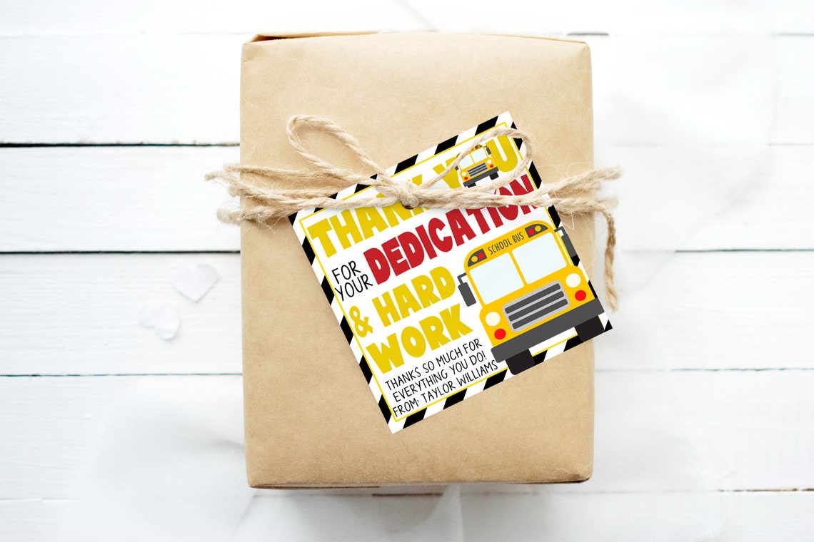 Bus Driver Appreciation Gift Tag Hands Down You're the - Etsy