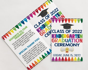 Graduation Booklet Template - Etsy