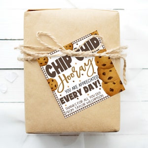 Cookie Thank You Gift Tags, Chip Chip Hooray, Appreciation Week ...