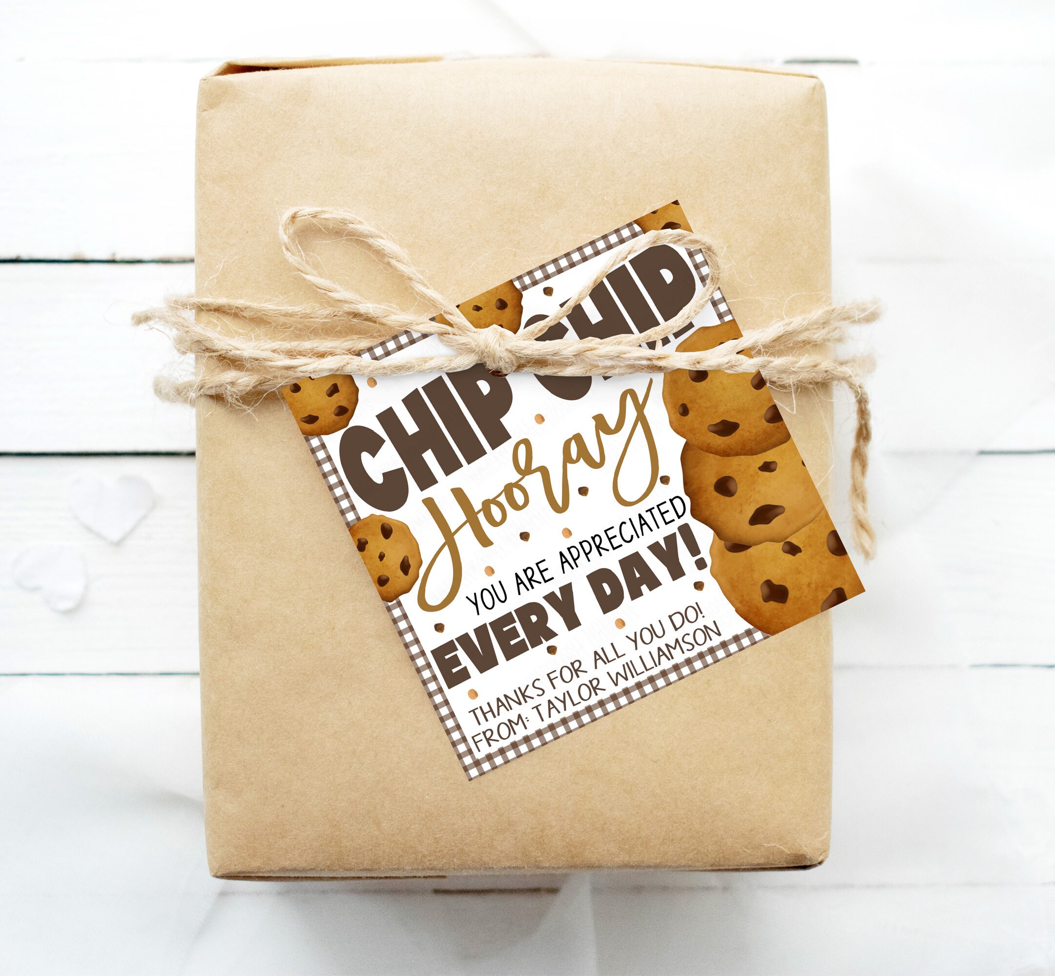 Cookie Thank You Gift Tags, Chip Chip Hooray, Appreciation Week ...