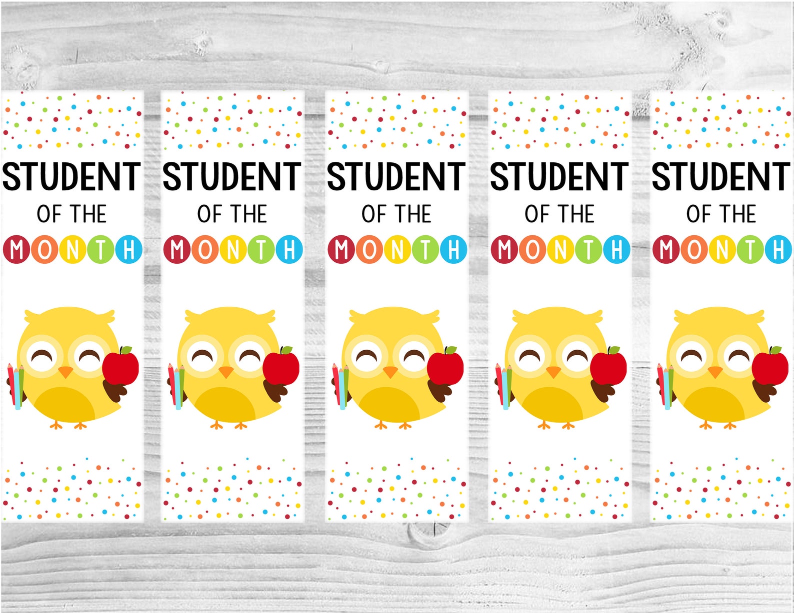 Student of the Month Bundle. Award Certificate and Bookmarks. - Etsy