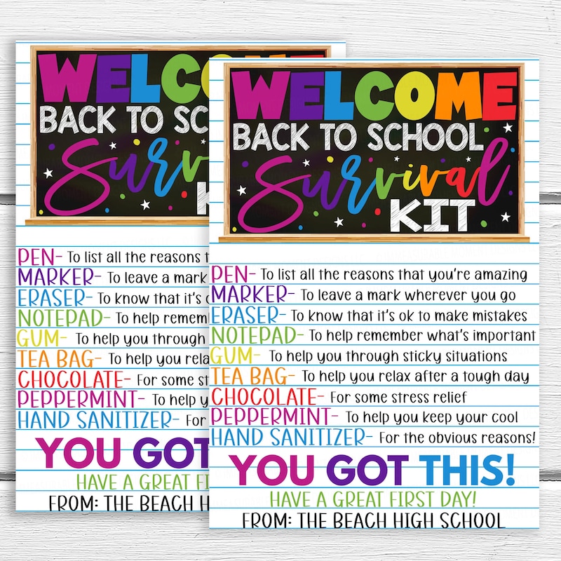 Teacher Back to School Survival Kit - Etsy