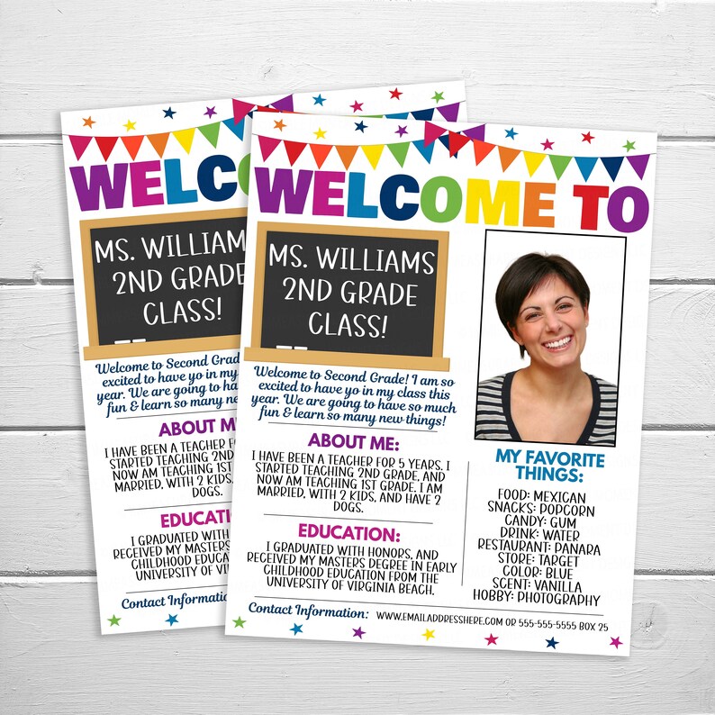 Meet the Teacher, Editable Teacher Event Newsletter, Informational ...
