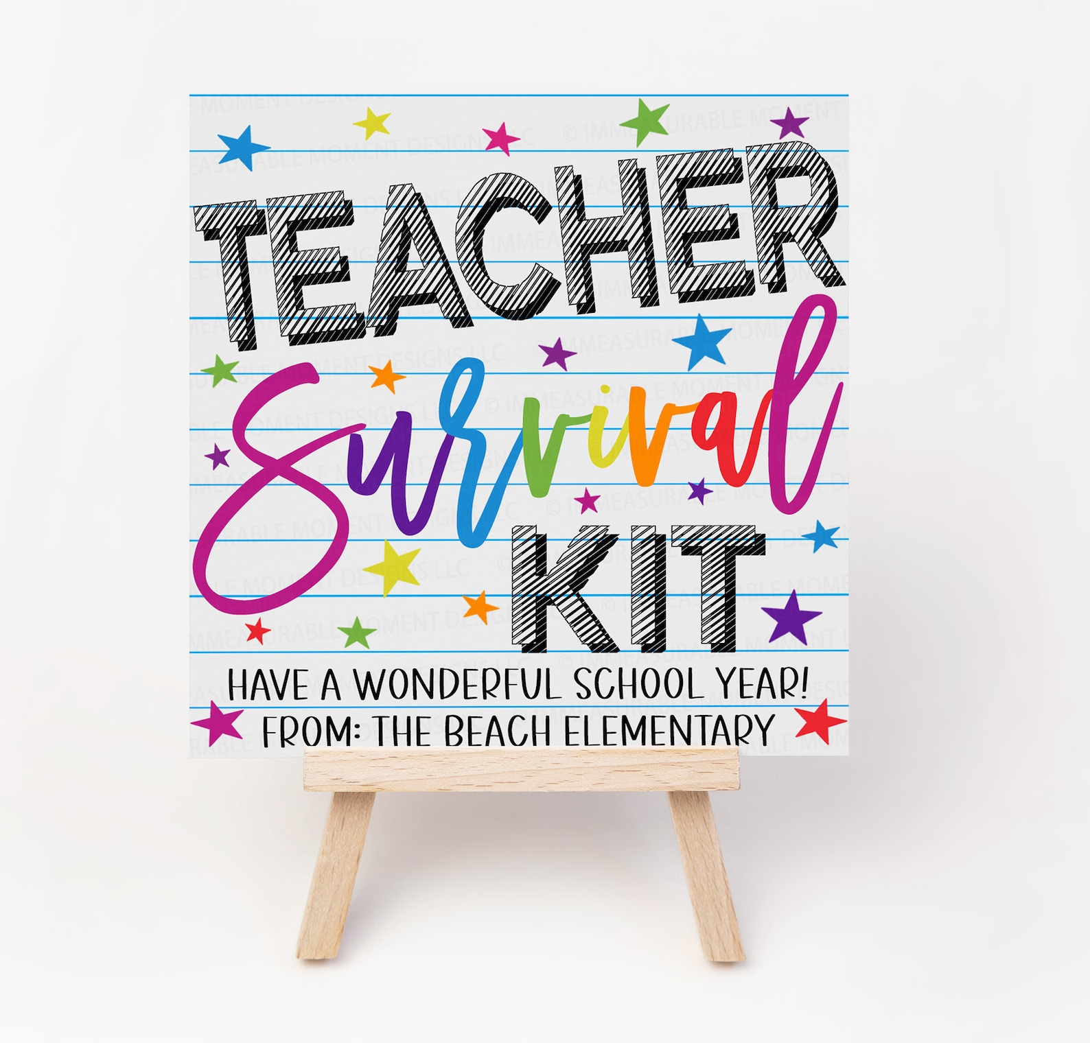 Teacher and Staff Survival Kit Gift Tag, Printable Back to School Gift ...